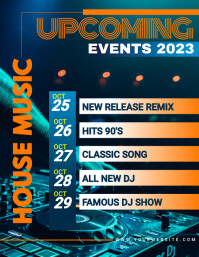 Upcoming Music Events Poster Template | PosterMyWall