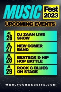 Upcoming Events Poster Template | PosterMyWall