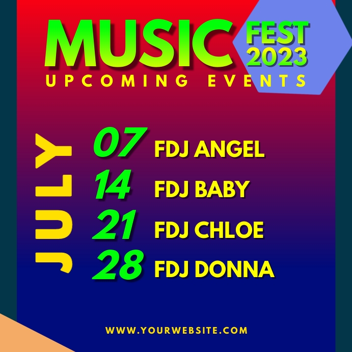 Plantilla de Upcoming Events Music Live Poster | PosterMyWall