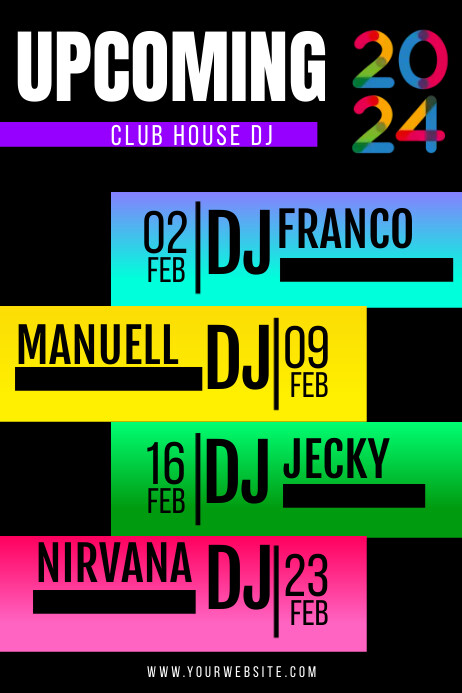 Upcoming Events Music Live Poster Template | PosterMyWall