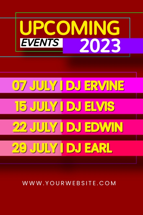 Upcoming Events Music Live Poster Template | PosterMyWall