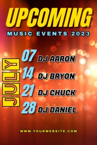 Upcoming Events Poster Template | PosterMyWall