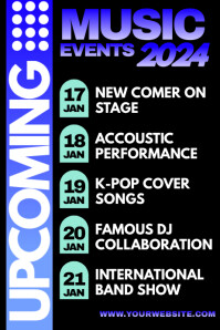 Upcoming Events Poster Template | PosterMyWall