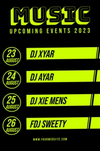Upcoming Events Music Poster Template | PosterMyWall