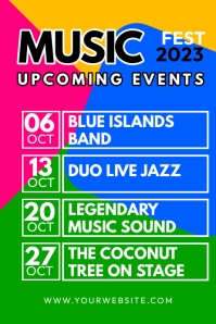 Upcoming Events Poster Template | PosterMyWall
