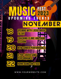 Upcoming Events Music Live Template | PosterMyWall