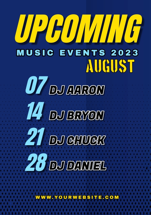 Plantilla de Upcoming Events Music Live Poster | PosterMyWall