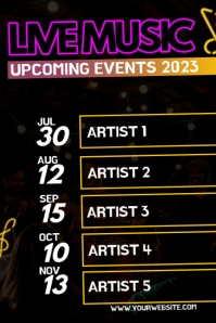 Upcoming Events Poster Template | PosterMyWall