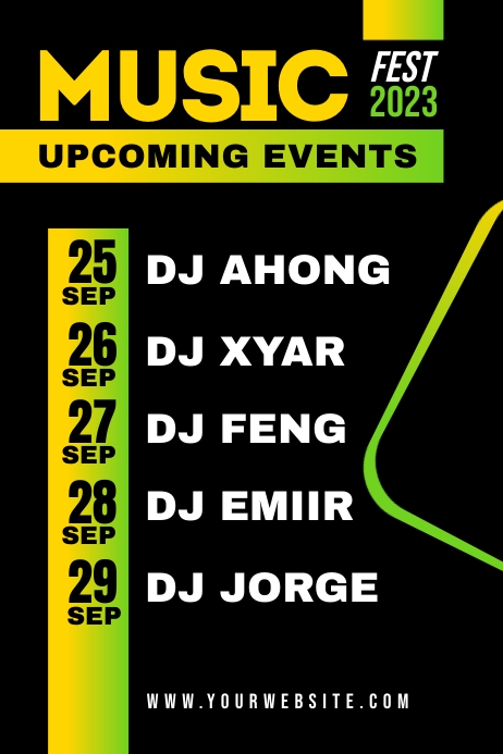 Upcoming Events Music Poster Template | PosterMyWall