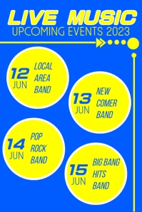 Upcoming Events Music Live Poster Template | PosterMyWall