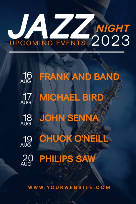 Upcoming Events Music Poster Template | PosterMyWall