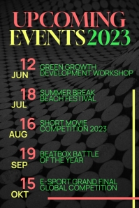 Upcoming Events Poster Template | PosterMyWall