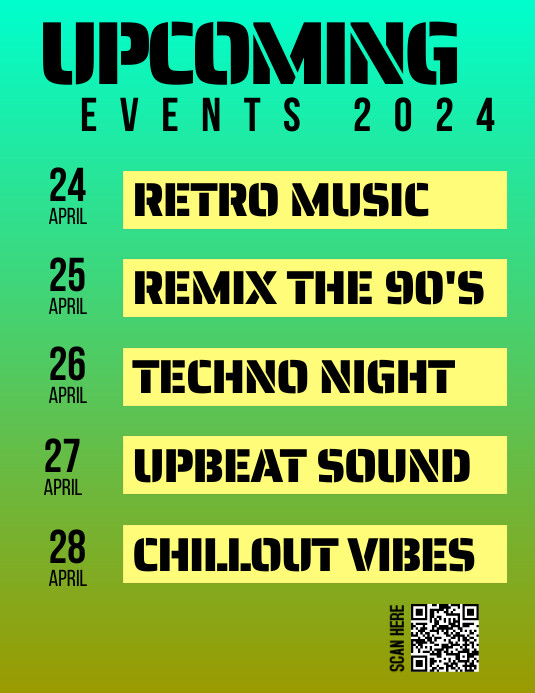 Plantilla de Upcoming Events Poster | PosterMyWall
