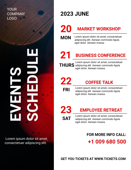 Copy of Upcoming events poster | PosterMyWall