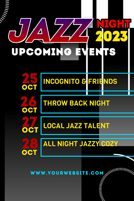 Upcoming Events Poster Template | PosterMyWall