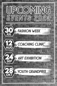 Upcoming Events Poster Template | PosterMyWall