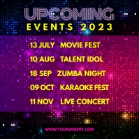Upcoming Events Live Music Poster Template | PosterMyWall