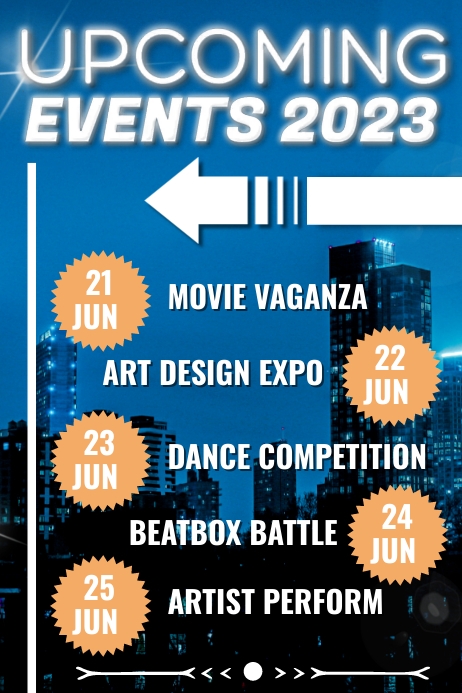 Plantilla de Upcoming Events Poster | PosterMyWall