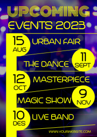 Upcoming Events Poster Template | PosterMyWall