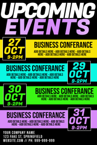Upcoming Events Poster Template | PosterMyWall
