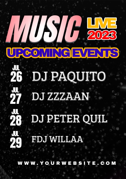 Upcoming Events Poster Template | PosterMyWall