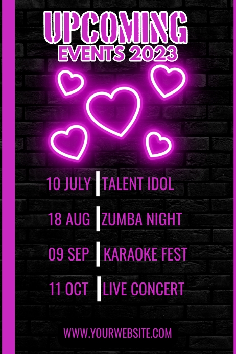 Upcoming Events Poster Template | PosterMyWall