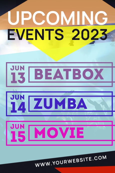 Upcoming Events Poster Template | PosterMyWall