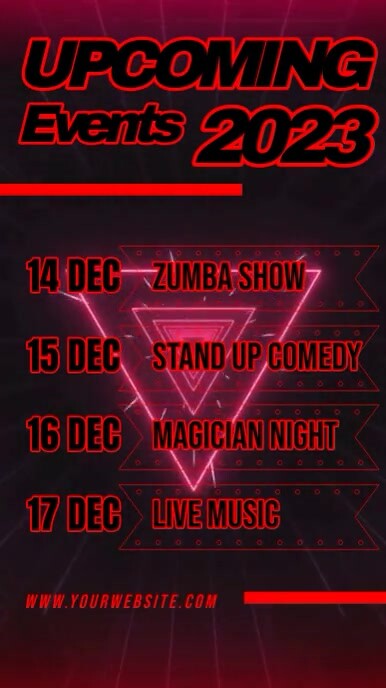 Upcoming Events Poster Template | PosterMyWall