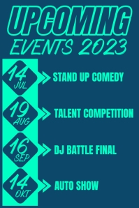 Upcoming Events Poster Template | PosterMyWall