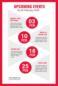 Upcoming Events Announcement Flyer Poster Template | PosterMyWall