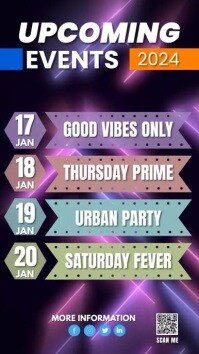 Upcoming Events Poster Template | PosterMyWall
