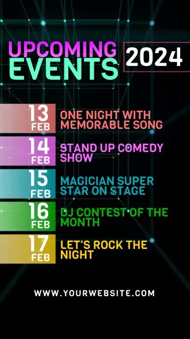 Upcoming Events Poster Template | PosterMyWall