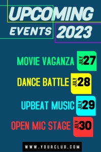 Upcoming Events Poster Template | PosterMyWall