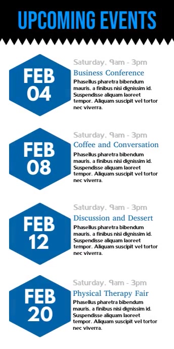 Upcoming Events Roll Up Banner Template | PosterMyWall