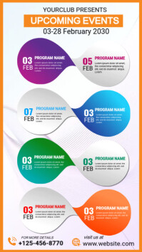 Upcoming Events Schedule Template | PosterMyWall