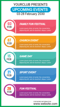 Upcoming Events Schedule Template | PosterMyWall