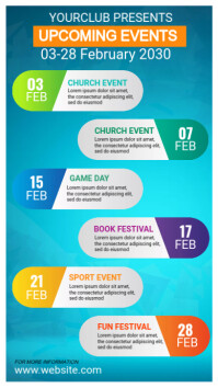 Upcoming Events Schedule Template | PosterMyWall