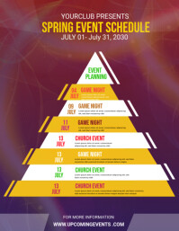 Upcoming Events Schedule flyer Template | PosterMyWall