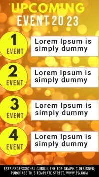 upcoming events schedule / timetable/ Event Template | PosterMyWall