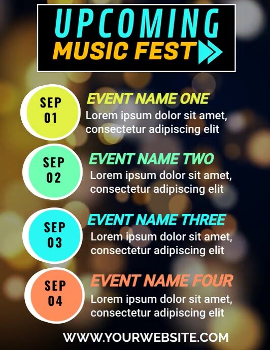 Copy of upcoming events template (13) | PosterMyWall