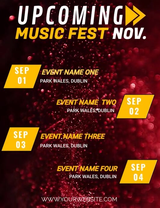 Copy of upcoming events template (7) | PosterMyWall