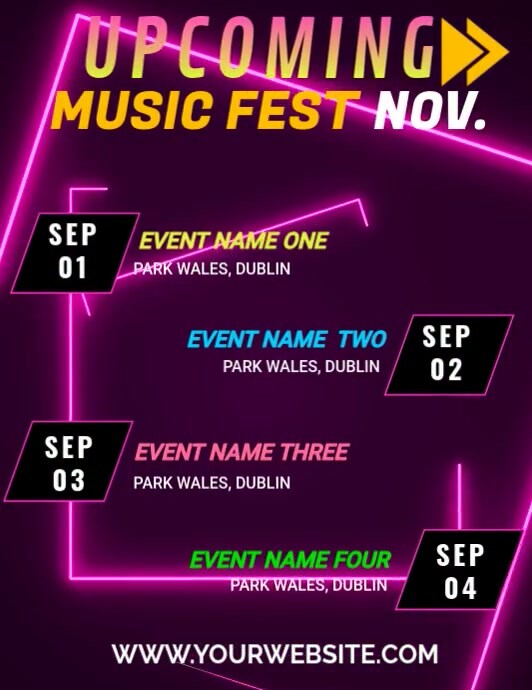 Plantilla de upcoming events template (8) | PosterMyWall