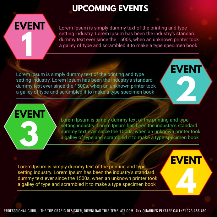 upcoming events template | PosterMyWall