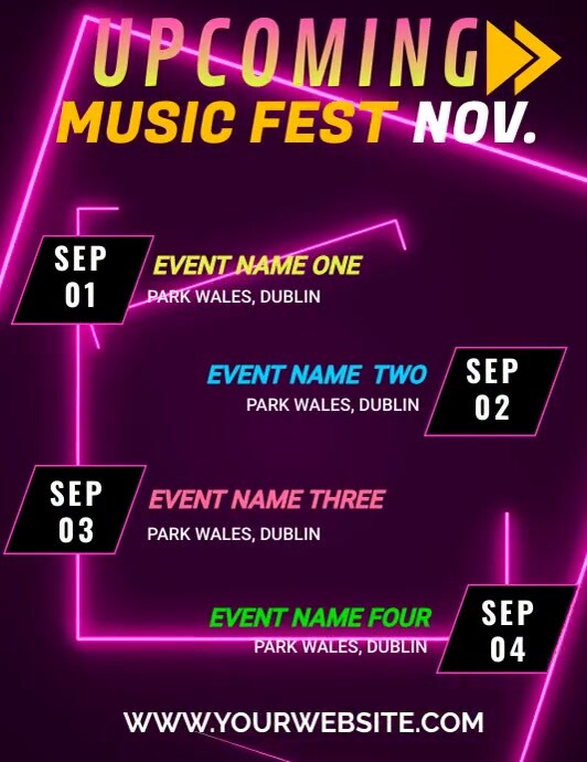 upcoming events template | PosterMyWall