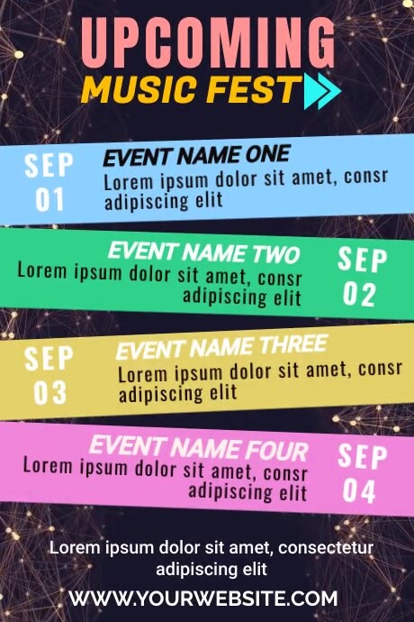upcoming events template | PosterMyWall