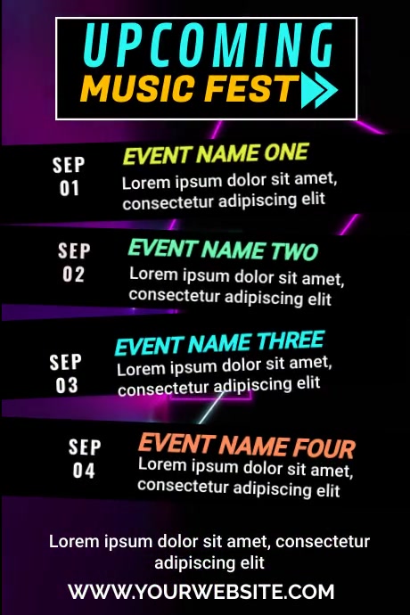 upcoming events template | PosterMyWall