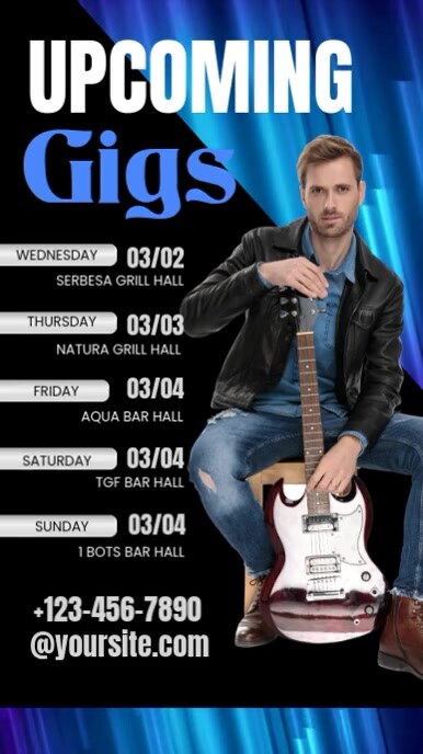 Copy of Upcoming Gigs Schedule | PosterMyWall