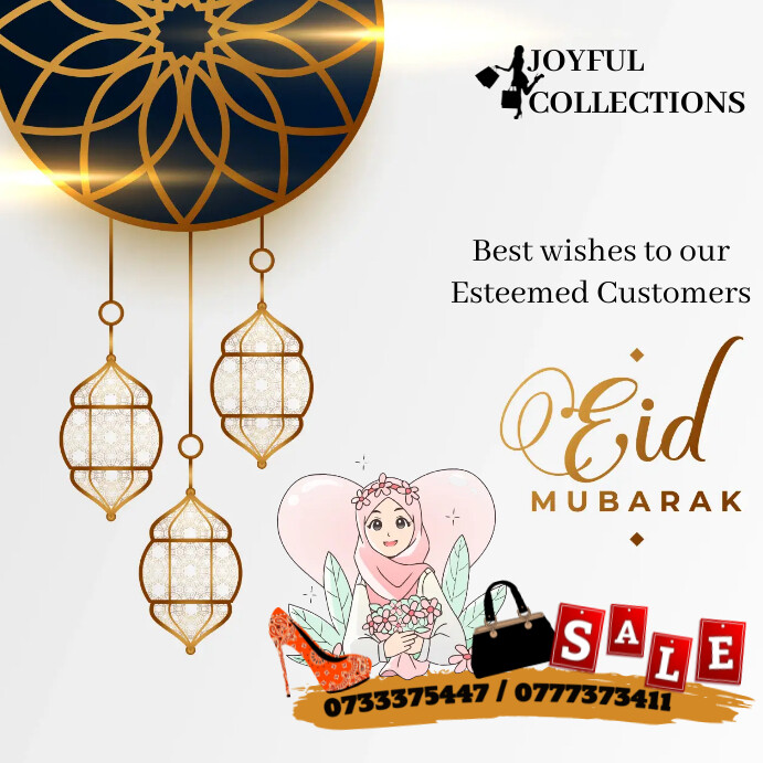 Upcoming Holiday Eid sale wishes template | PosterMyWall