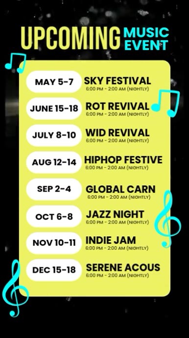 Upcoming Music Event Ads Template | PosterMyWall