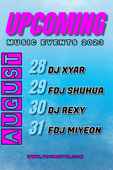 upcoming music event Template | PosterMyWall